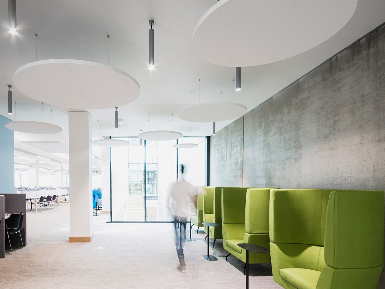 Acoustic open plenum solutions add color and tranquility to any space ...