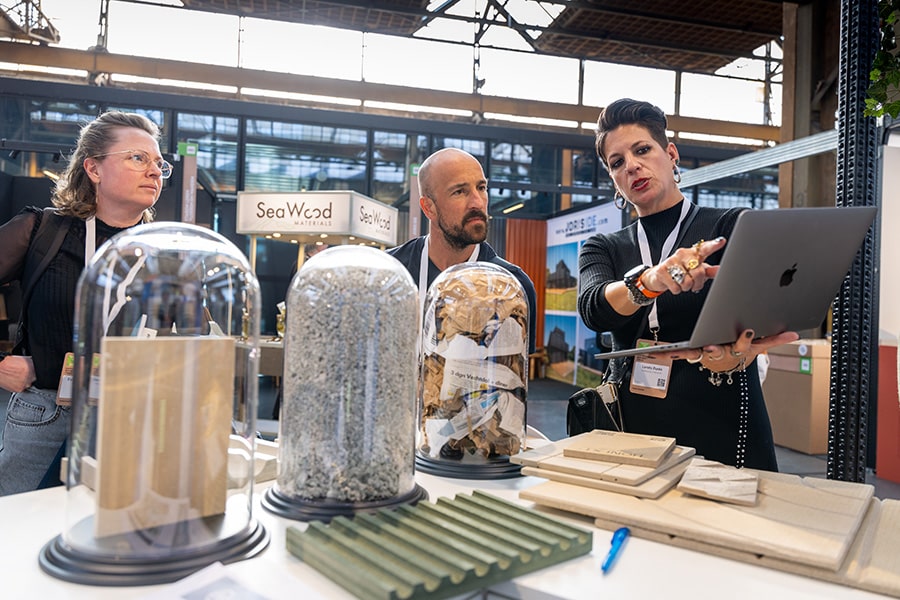 Duurzame materialen verzameld op één event